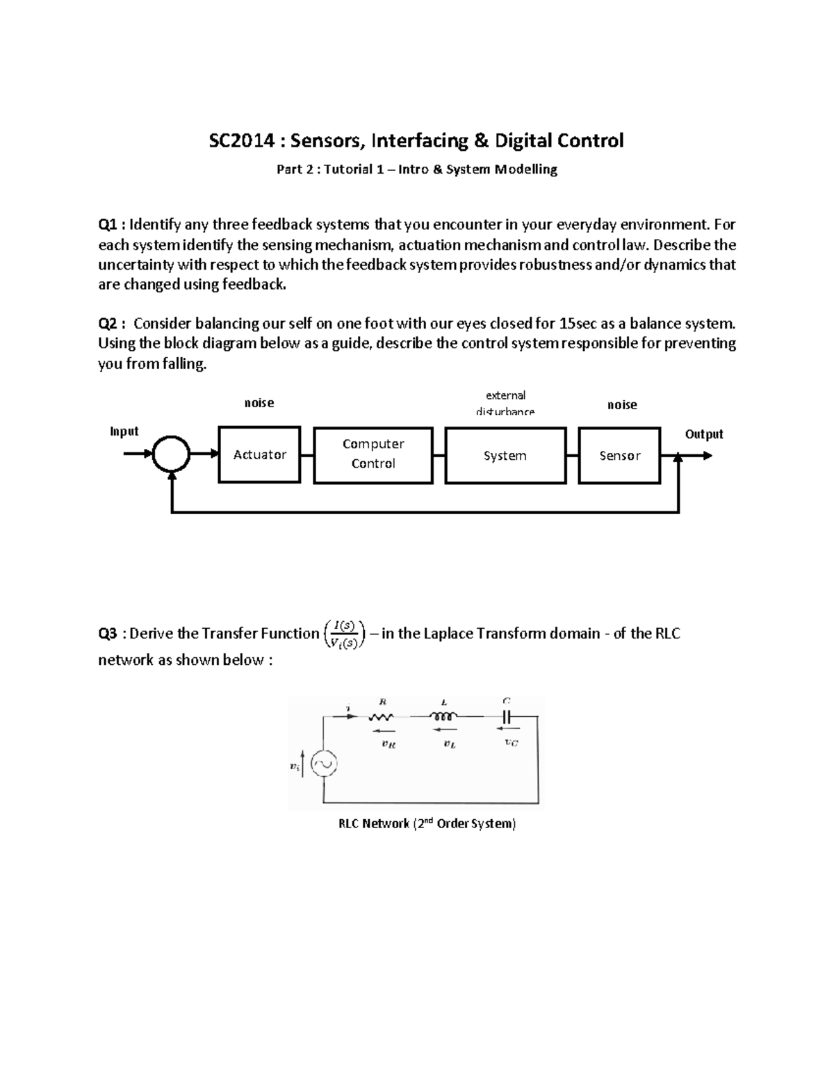 SC2014 Part2 Tutorial 1 - CE3002 - NTU - Studocu