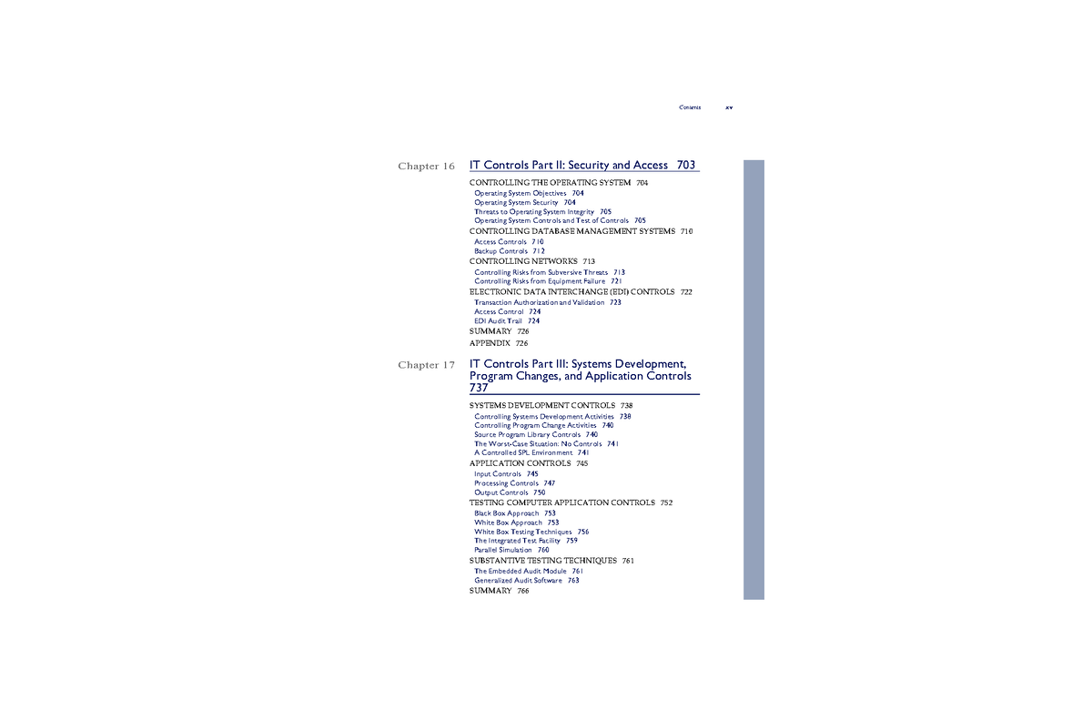 Introduction To Business-6 - Chapter 17 IT Controls Part III: Systems Development, Chapter 16 IT ...