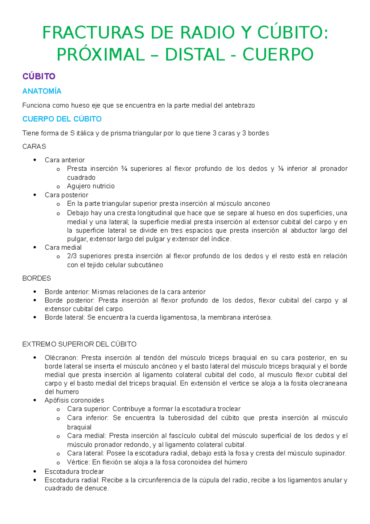 Radio Y Cubito - FRACTURAS DE RADIO Y CÚBITO: PRÓXIMAL – DISTAL ...