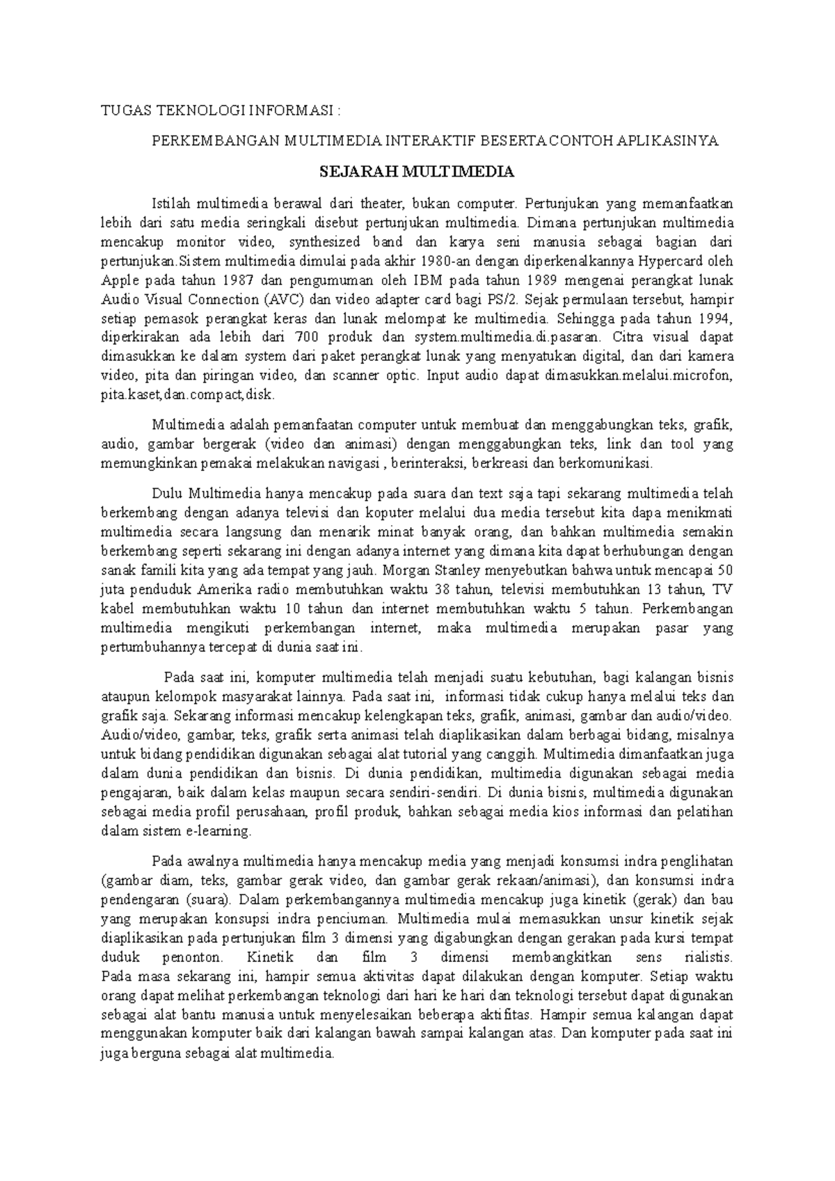 Sejarah Multimedia by Dwita Oktav - TUGAS TEKNOLOGI INFORMASI ...