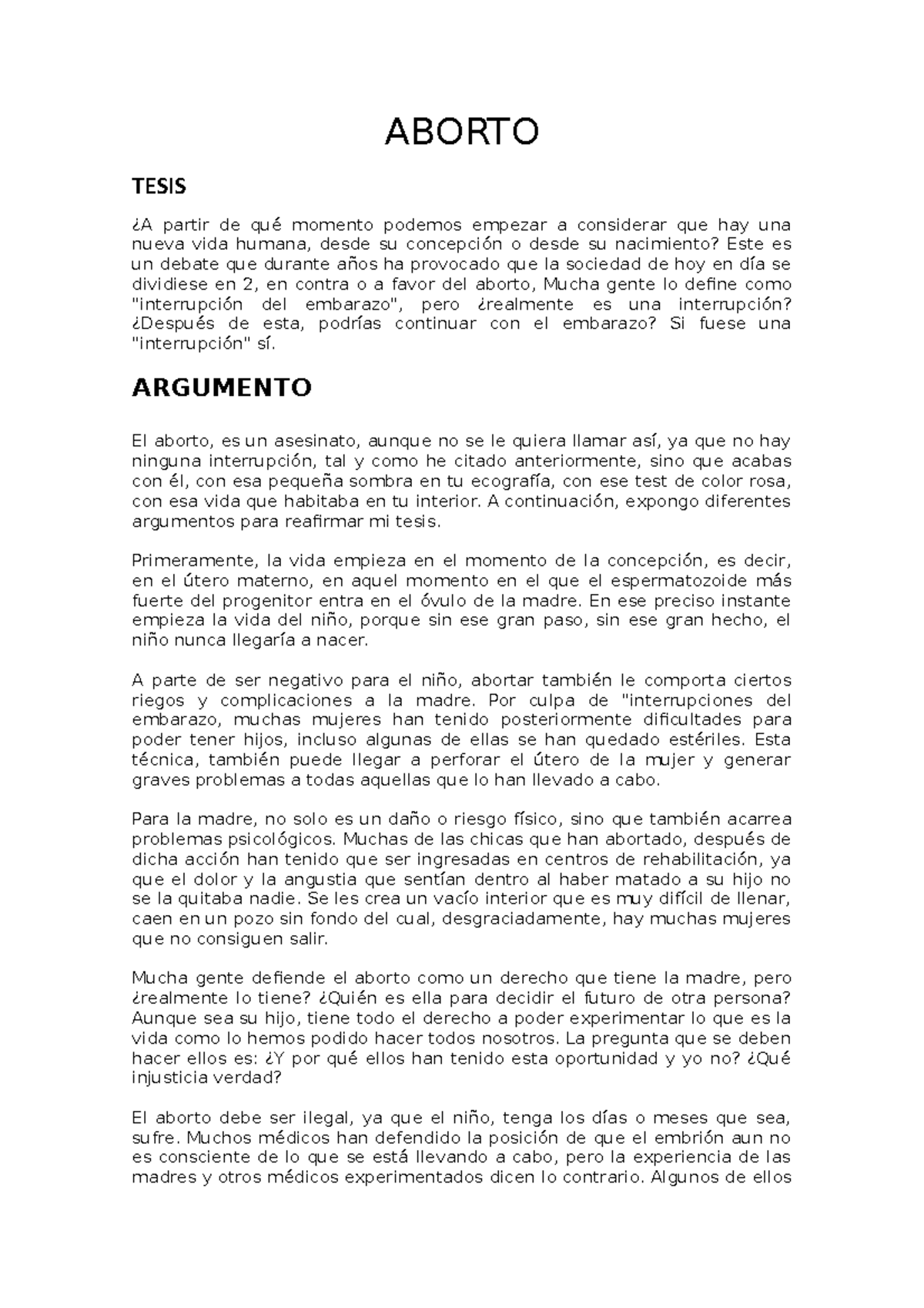 Modelo De Texto Argumentativoexemplos De Textos Argumentativos Prontos