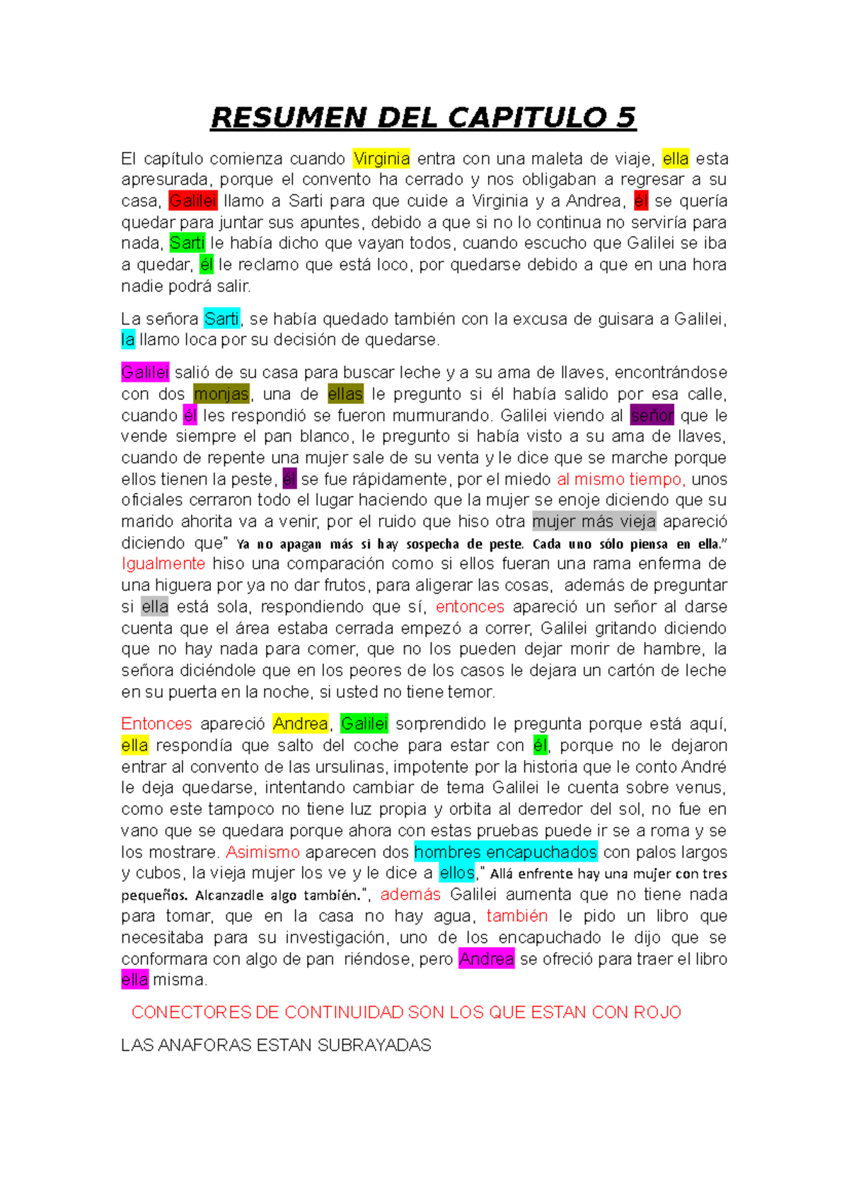 Resumen DEL Capitulo 5 - Galileo - RESUMEN DEL CAPITULO 5 El capítulo ...