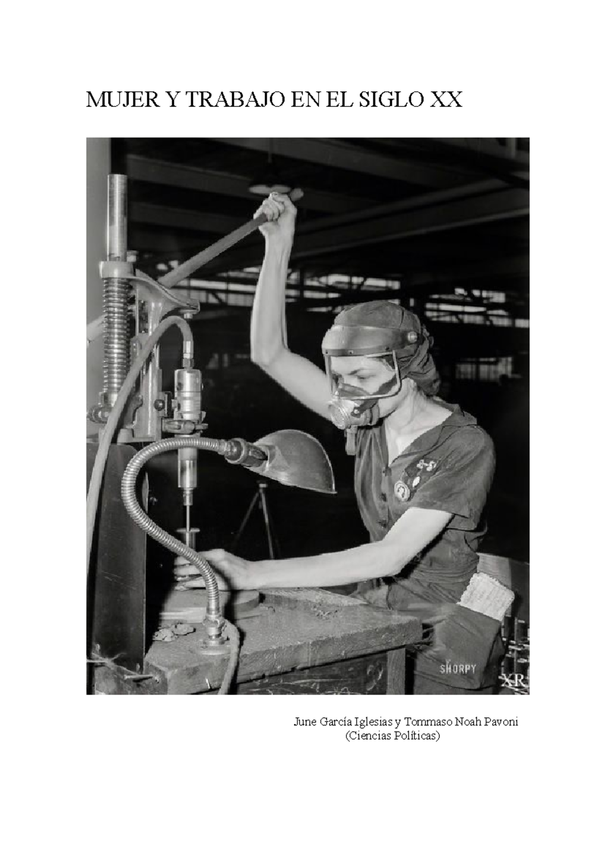 Mujer y trabajo en el siglo XX - MUJER Y TRABAJO EN EL SIGLO XX June ...