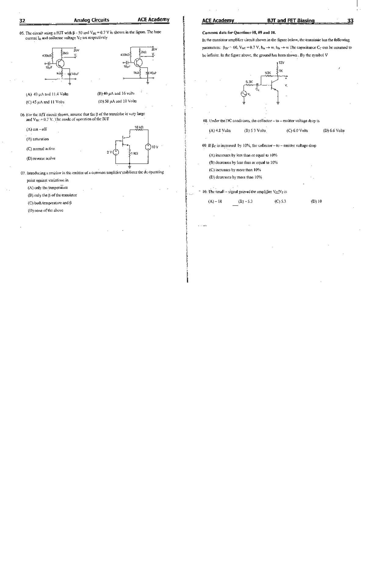 Analog circuits-4 - ANALOG Electronics - Studocu
