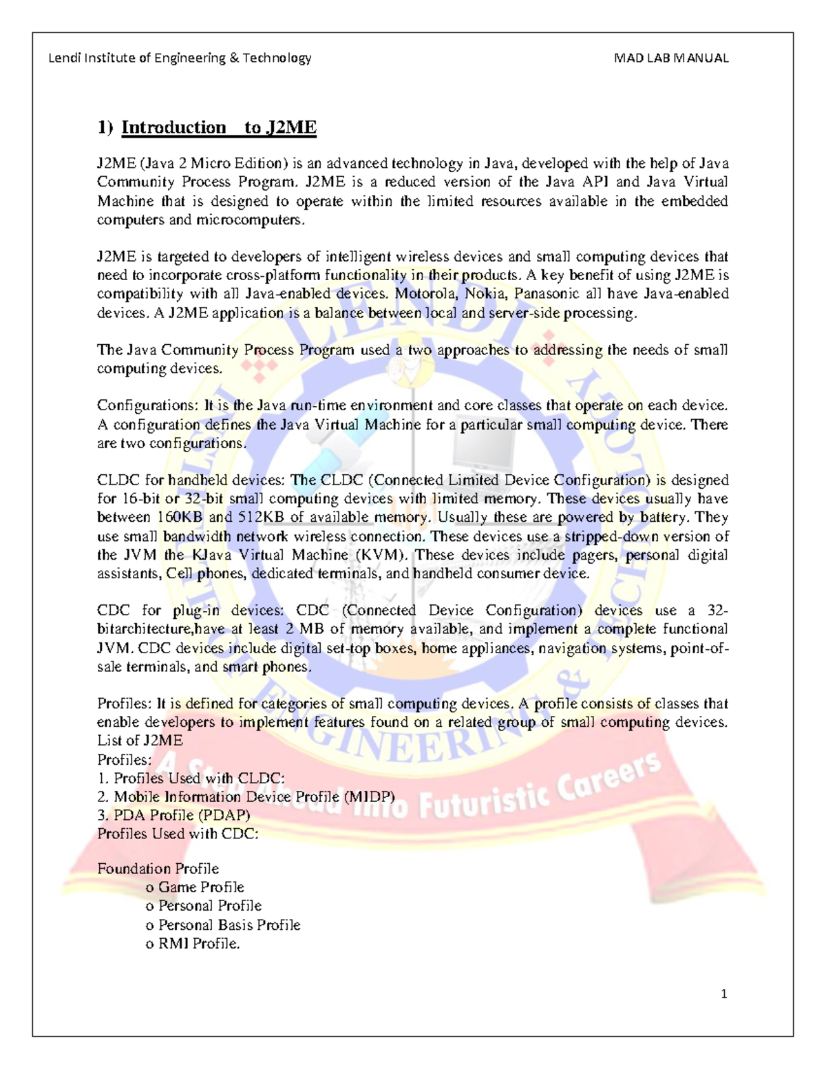 MAD LAB Manual (Complete Programs with Algorithm) - 1) Introduction to ...