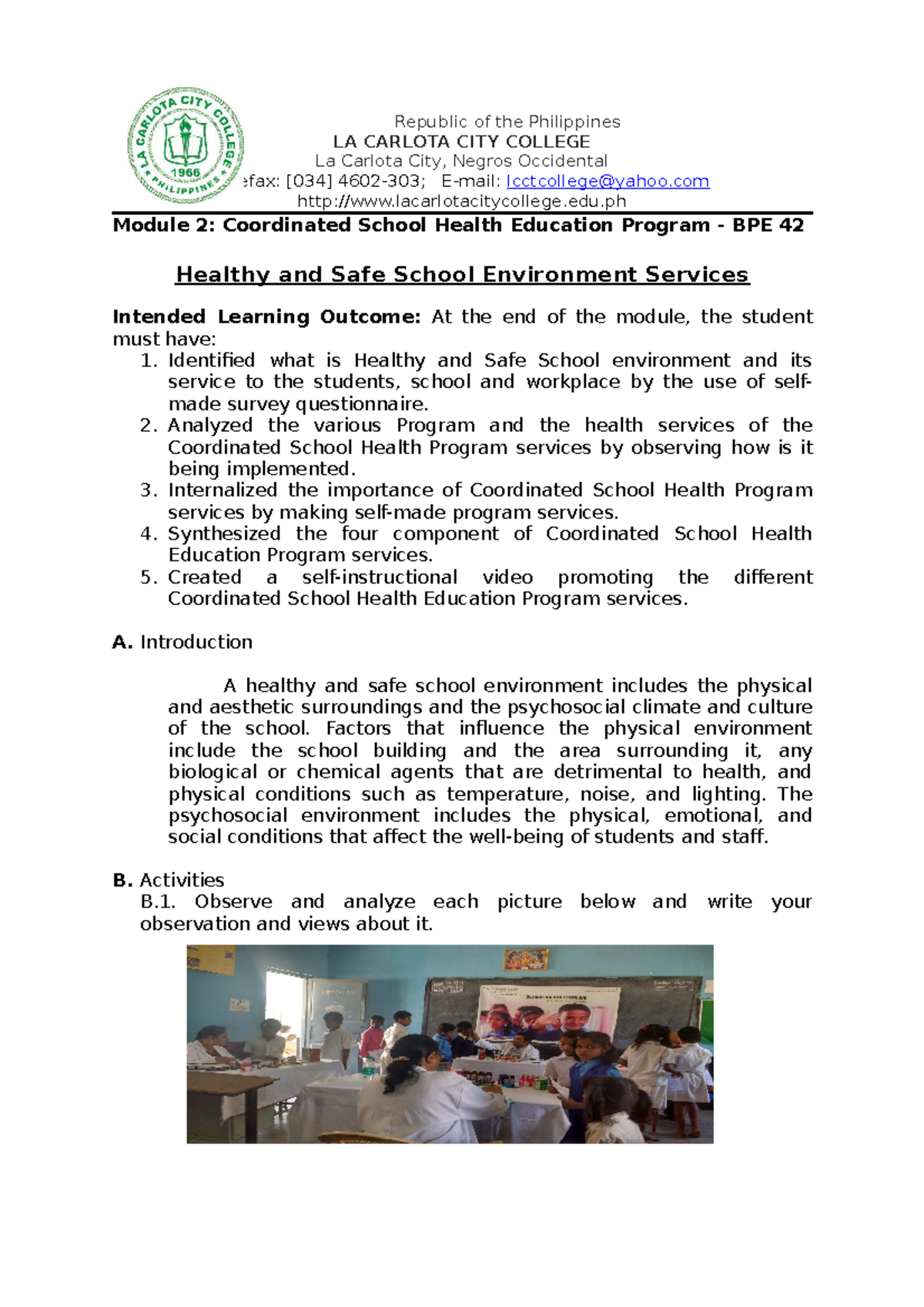 Module-2 - Vdkama - Republic of the Philippines LA CARLOTA CITY COLLEGE ...