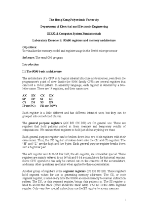 Eie3311 assignment 1 sol v1 - Computer System Fundamentals - PolyU - Studocu