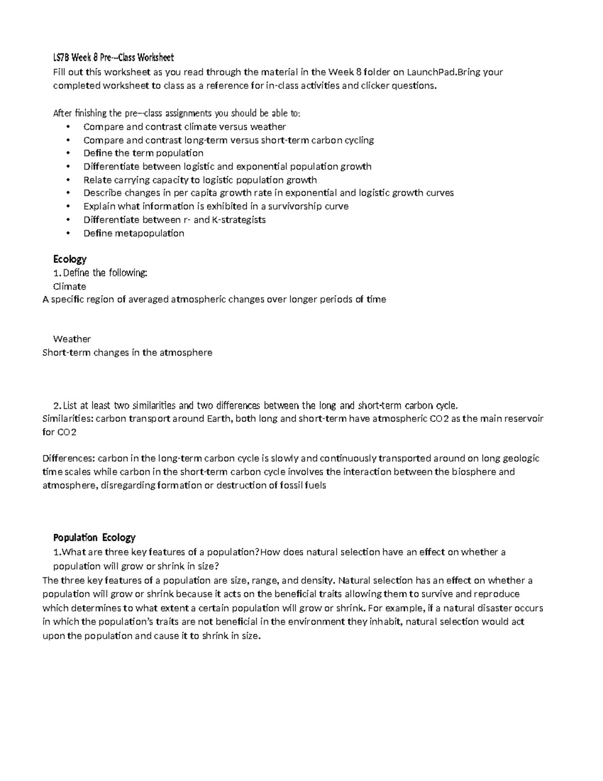 Week 8 Pre-Class Reading Guide - LS7B Week 8 Pre- Class Worksheet Fill ... Week 8 Pre-Class Reading Guide - LS7B Week 8 Pre- Class Worksheet Fill ...