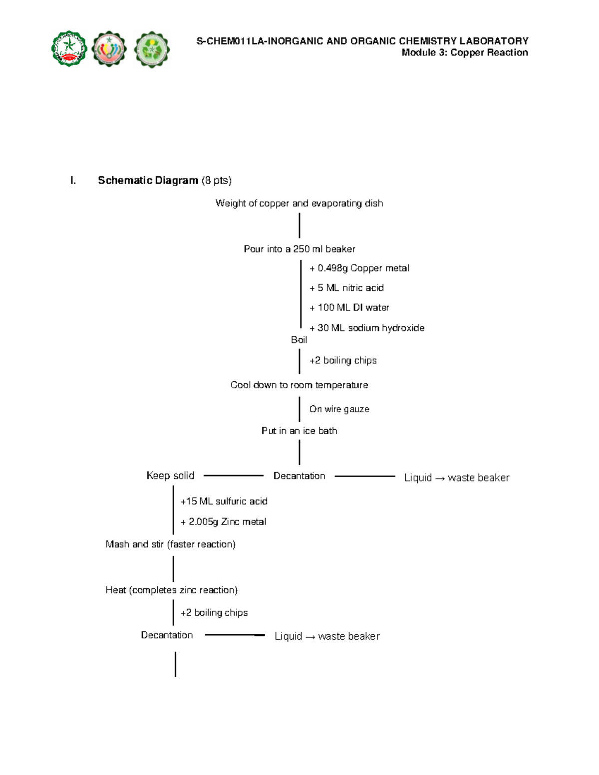 [Worksheet] Copper Reaction - Module 3: Copper Reaction Enabling ...