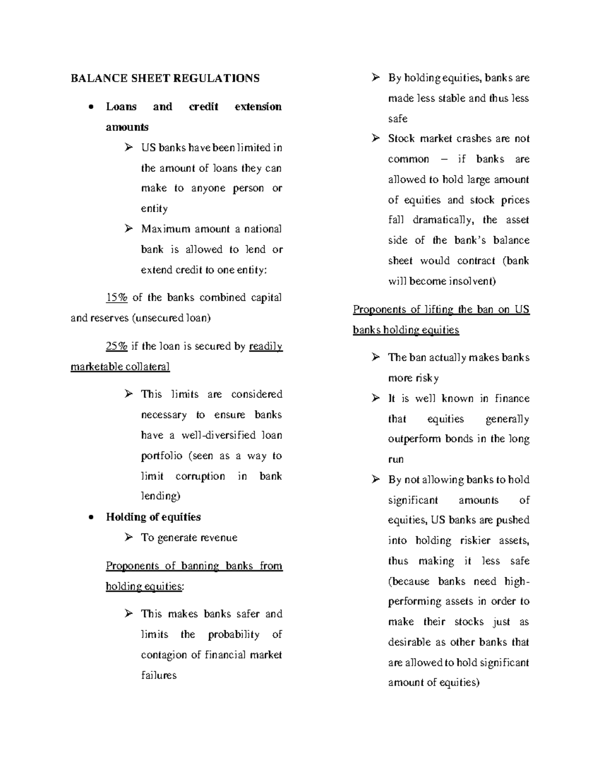 5. Balance Sheet Regulations - BALANCE SHEET REGULATIONS Loans and ...