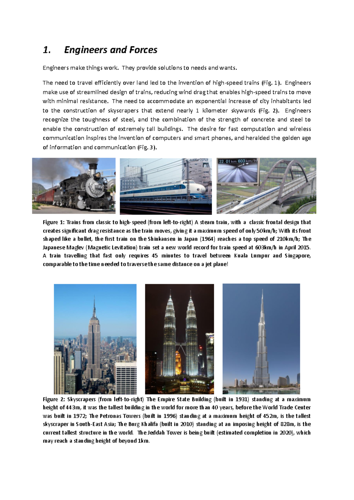Chapter 3 Readings - 1. Engineers and Forces Engineers make things work ...
