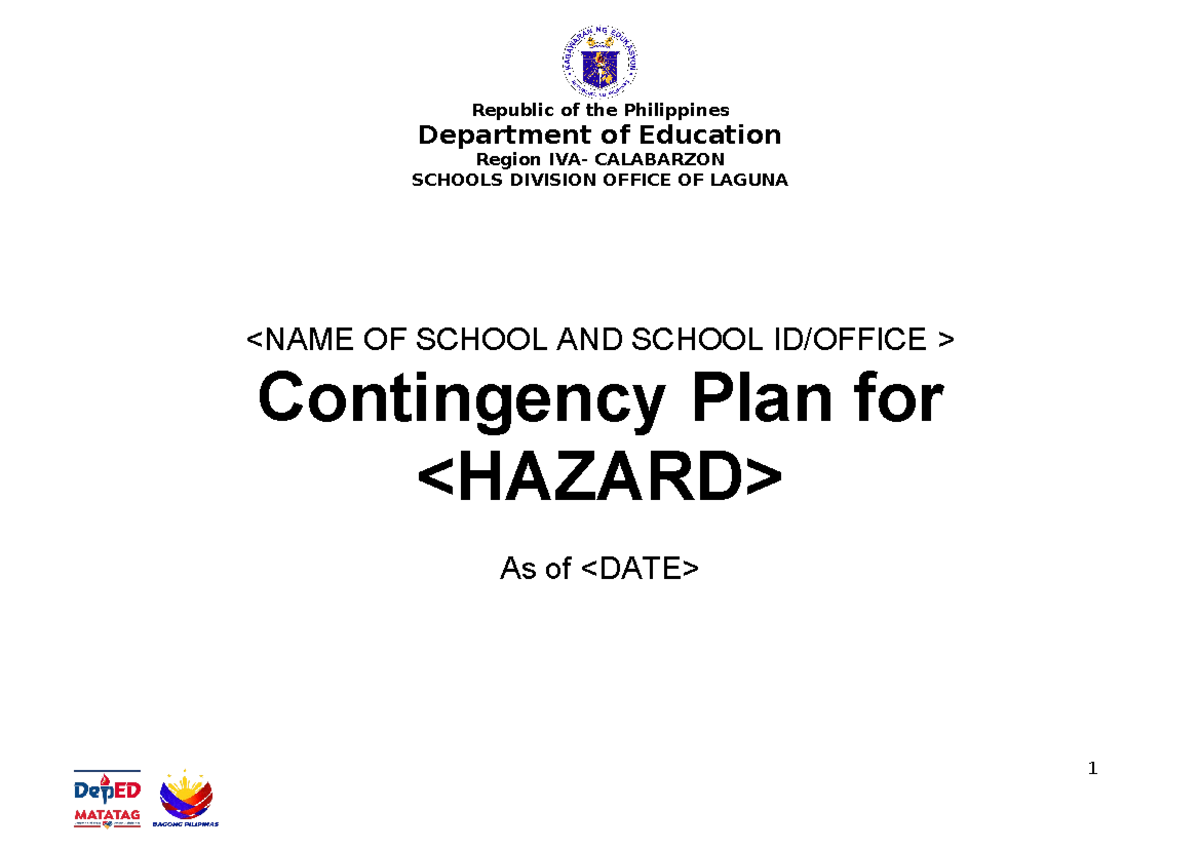CP-Template - sample template - Contingency Plan for - Studocu