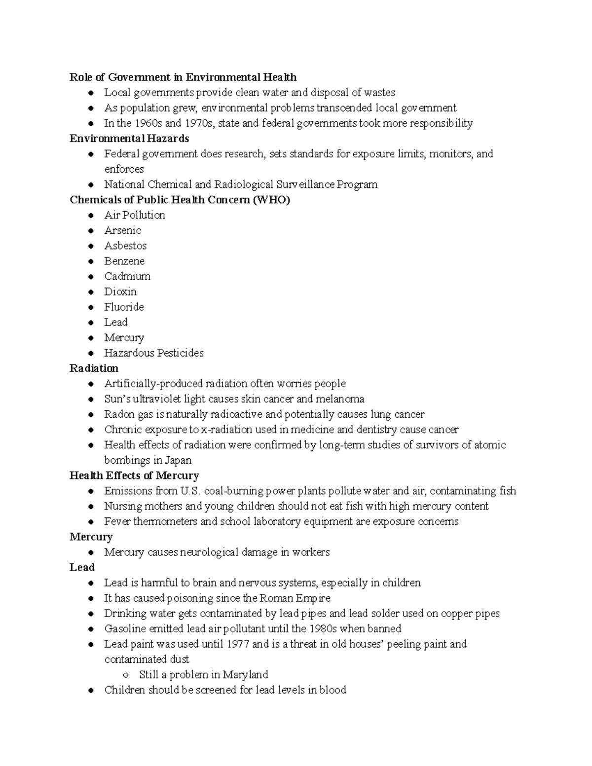 Ch. 20 - Clean Environment - Role of Government in Environmental Health ...