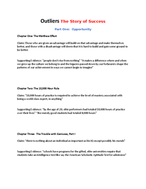 Outliers The Story of Success 2 - Chapter Four: The Trouble with ...