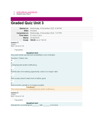Graded Quiz 2 Week 6 ECON 1580 - 1. ECON 1580-01 - AY2024-T 2. Graded Quiz Unit 6 Graded Quiz ...