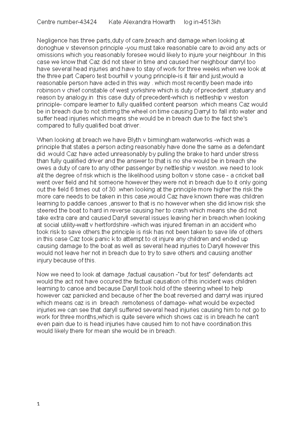 Doc1 - just revision notes - Centre number-43424 Kate Alexandra Howarth ...