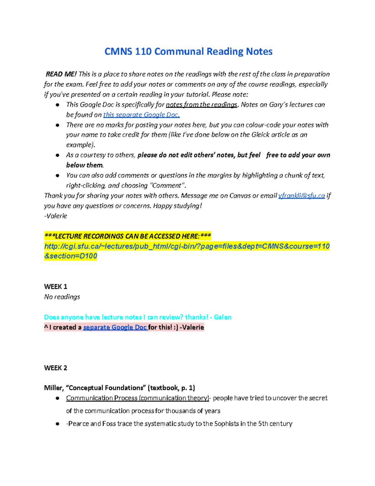 CMNS 110 Communal Reading Notes - CMNS 110 Communal Reading Notes READ ...