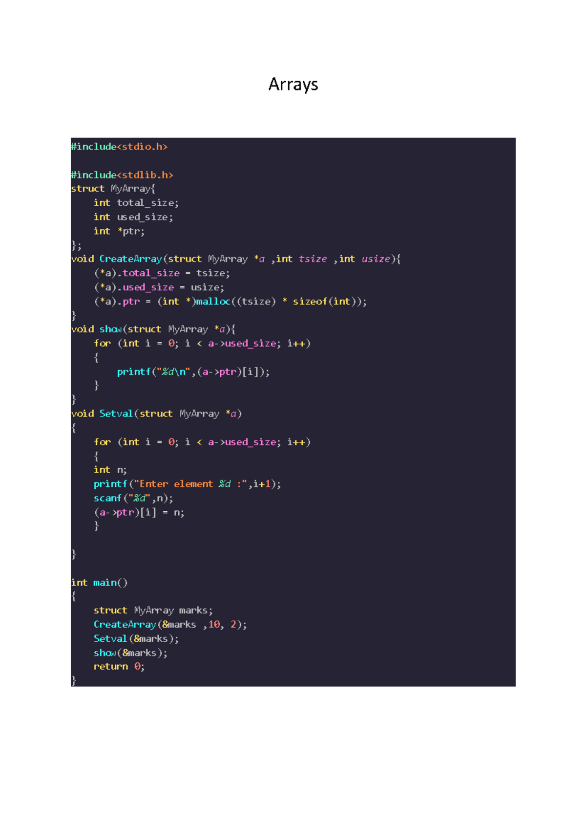 Linked list - T vbbuo y7gujv5v 5g6g 56huh ihjy - Arrays #include # ...