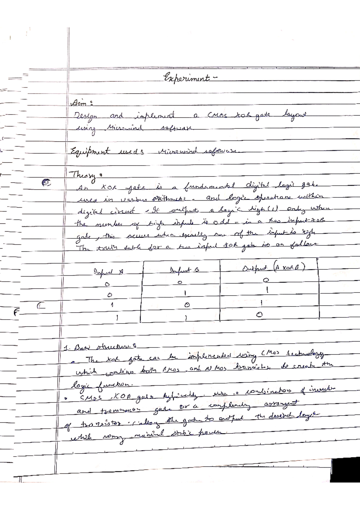 Doc Scanner Nov 5, 2024 10-59 PM - Experiment Aim: Design and implement a CMOS for gate layout ...