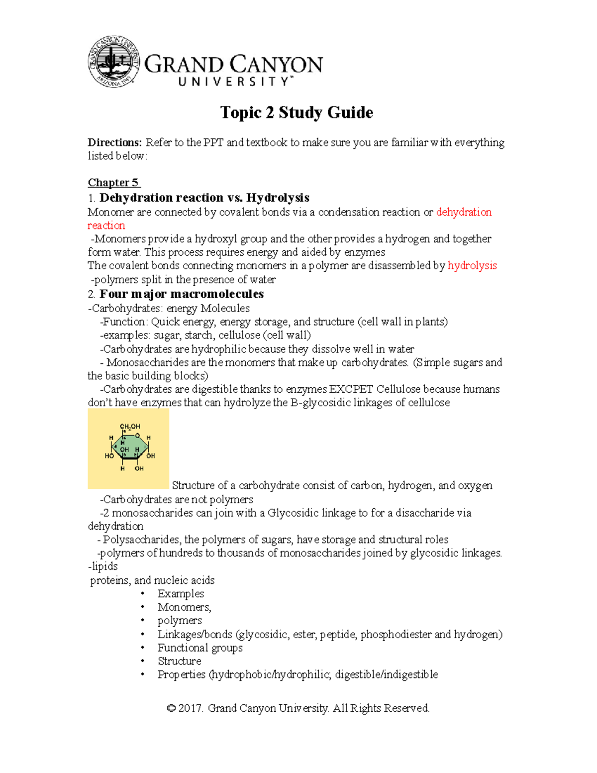 Topic 2-Study Guide - Topic 2 Study Guide Directions: Refer to the PPT ...