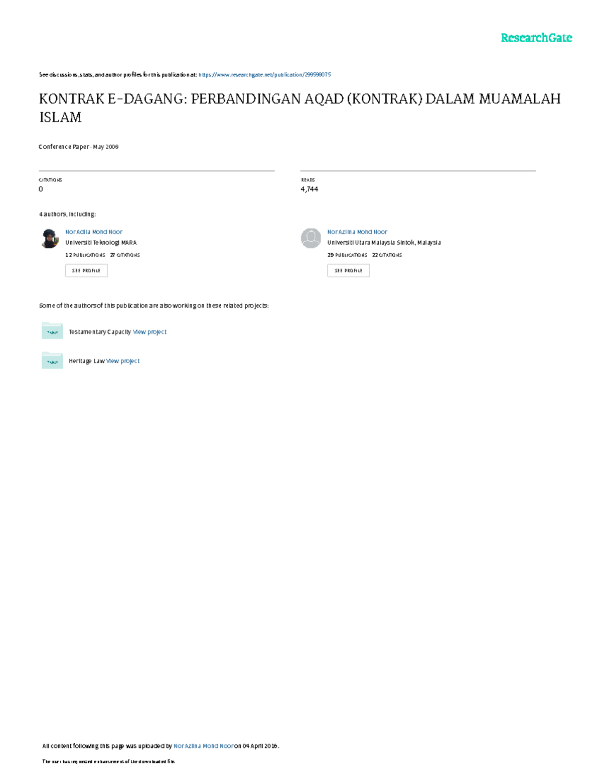 Kontrak E-Dagang Perbandingan Aqad Kontrak Dalam Muamalah Islam - See ...