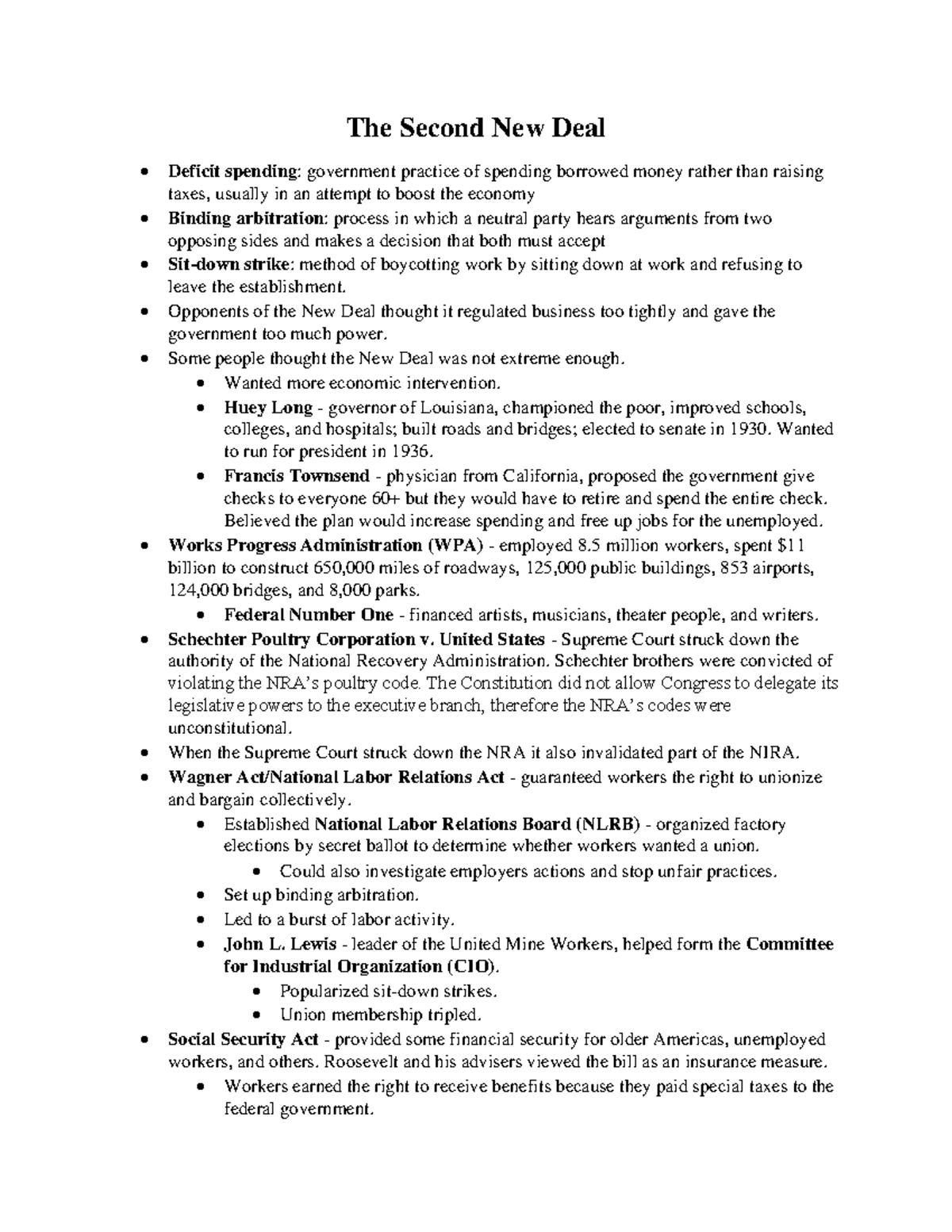 Hushii The Second New Deal - The Second New Deal Deficit spending ...