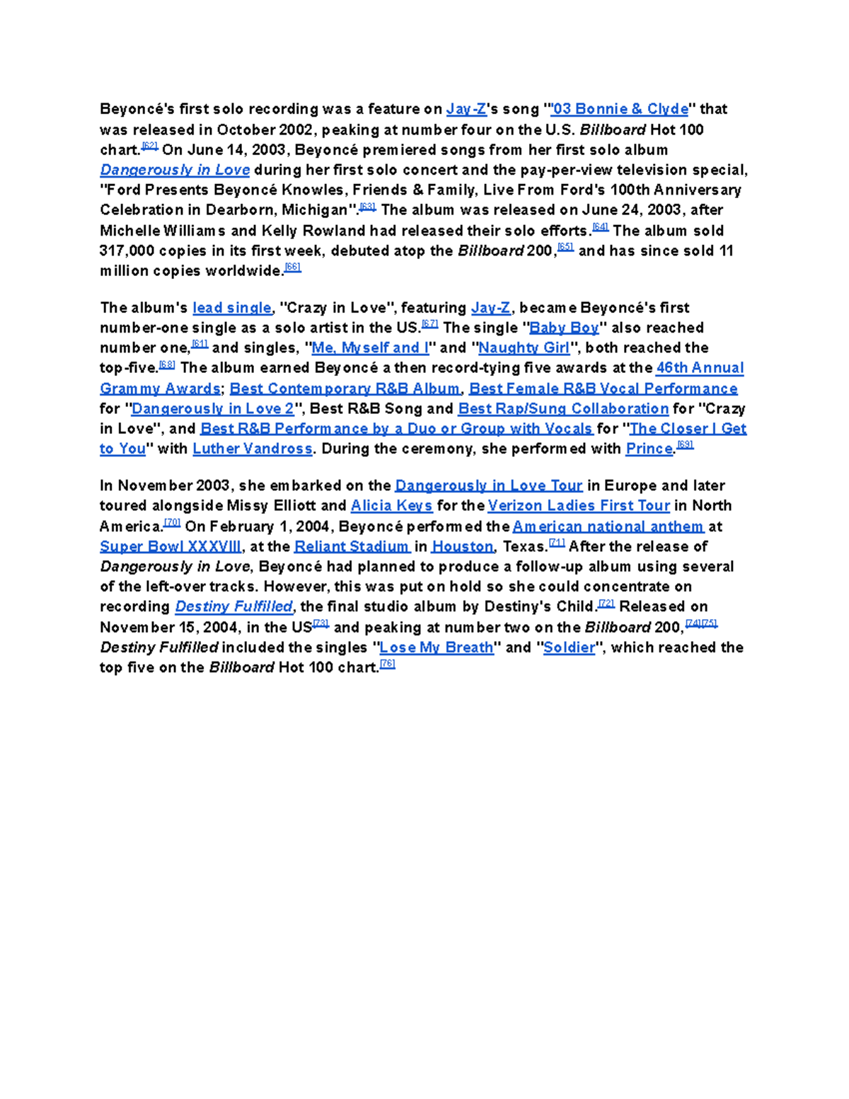 Biance 7 - kalpstad - Beyoncé's first solo recording was a feature on ...