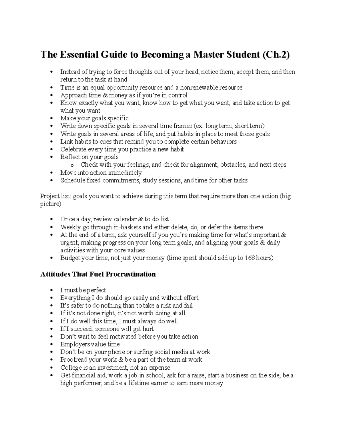 Module 2 Week 2 - Foundational Skills and Time/Money Management - The ...