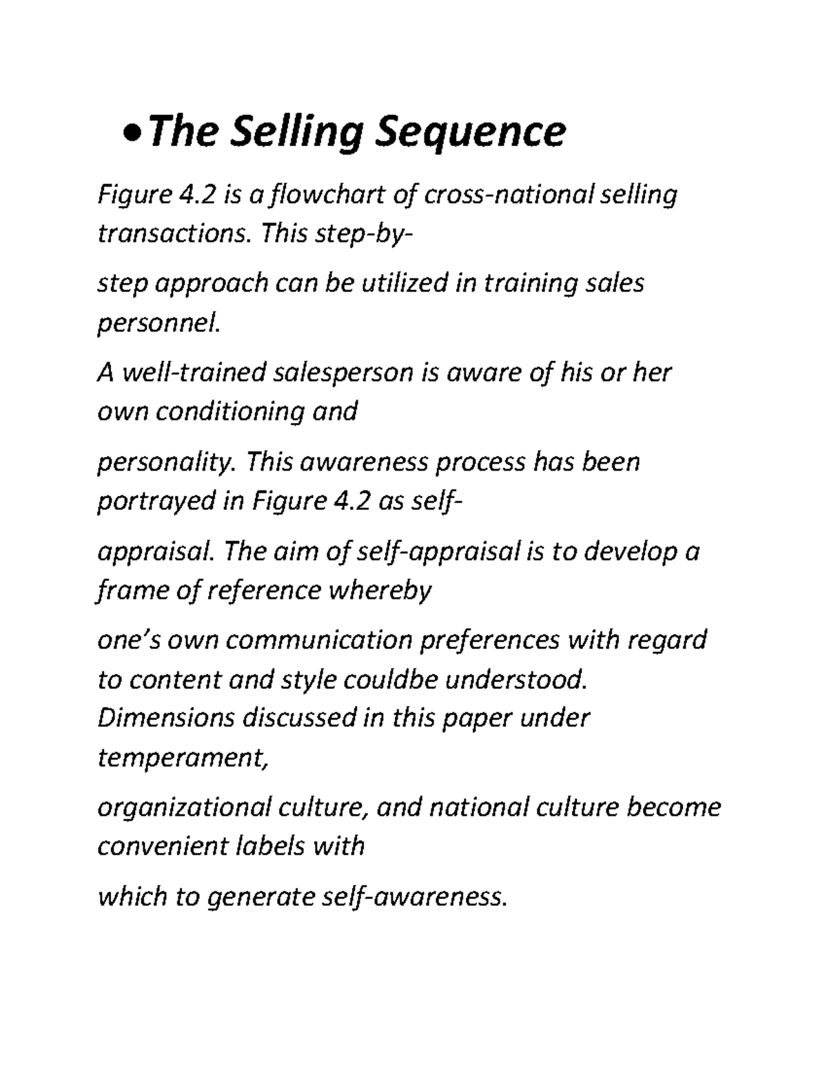 Business management prectice notes 40 - • The Selling Sequence Figure 4 ...