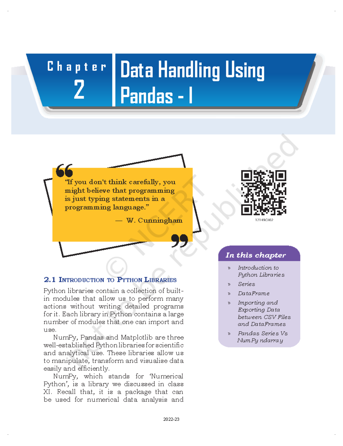 Ncert BOOK - jhgjgsjs - 2 IntroductIon to Python LIbrarIes Python ...