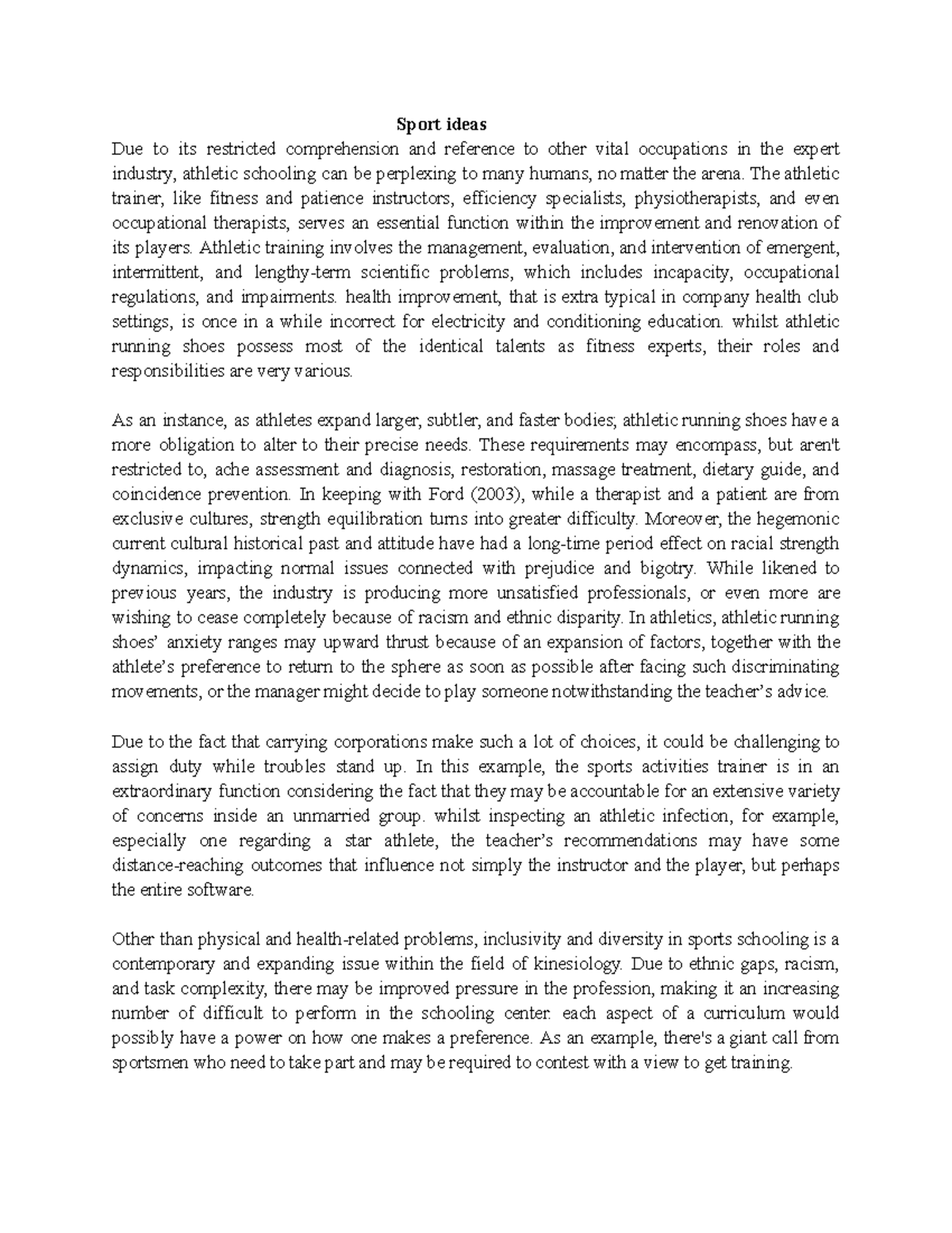 Sport Ideas Sport Ideas Due To Its Restricted Comprehension And