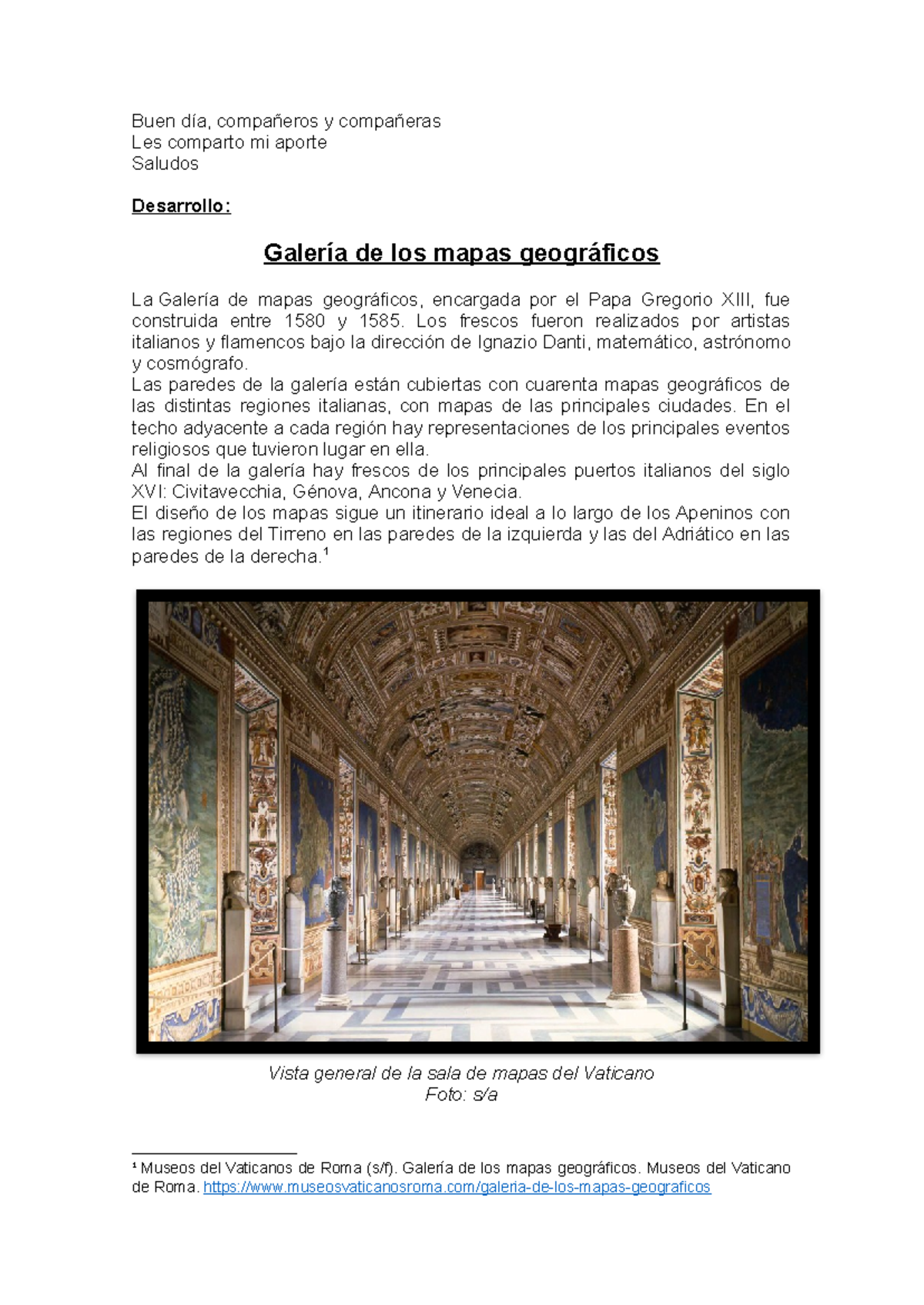 Clase 4 -Galería de los mapas - Buen día, compañeros y compañeras Les ...