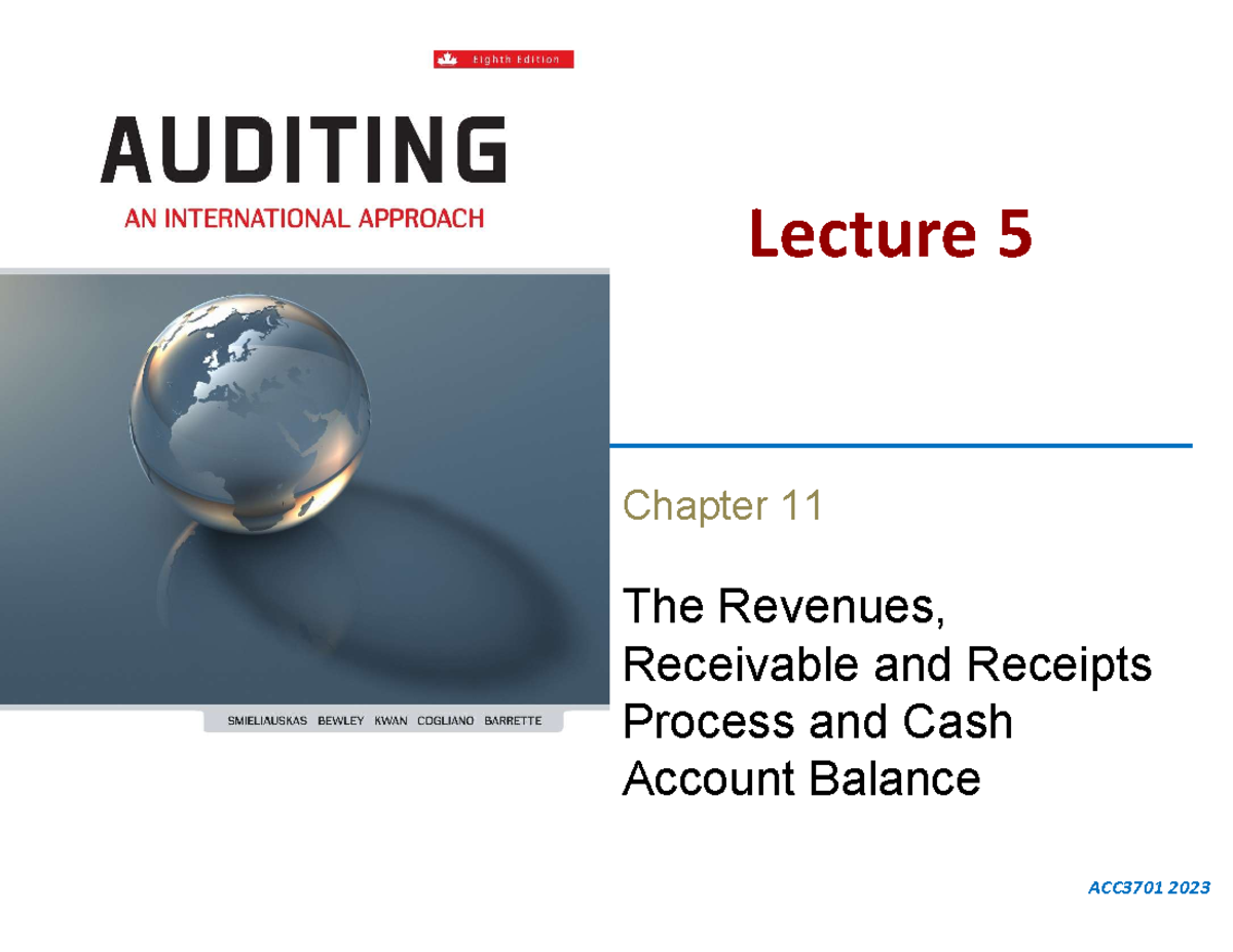 Lecture 5 2023 - powerpoint - Lecture 5 ACC3701 2023 Chapter 11 The ...