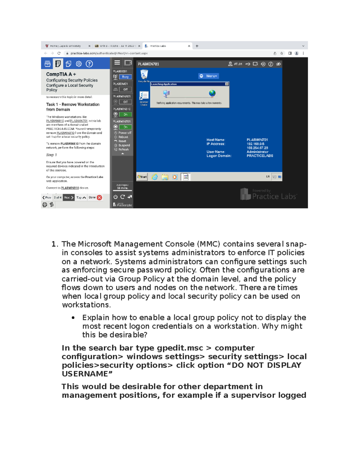 The Microsoft Management Console U5a1 The Microsoft Management