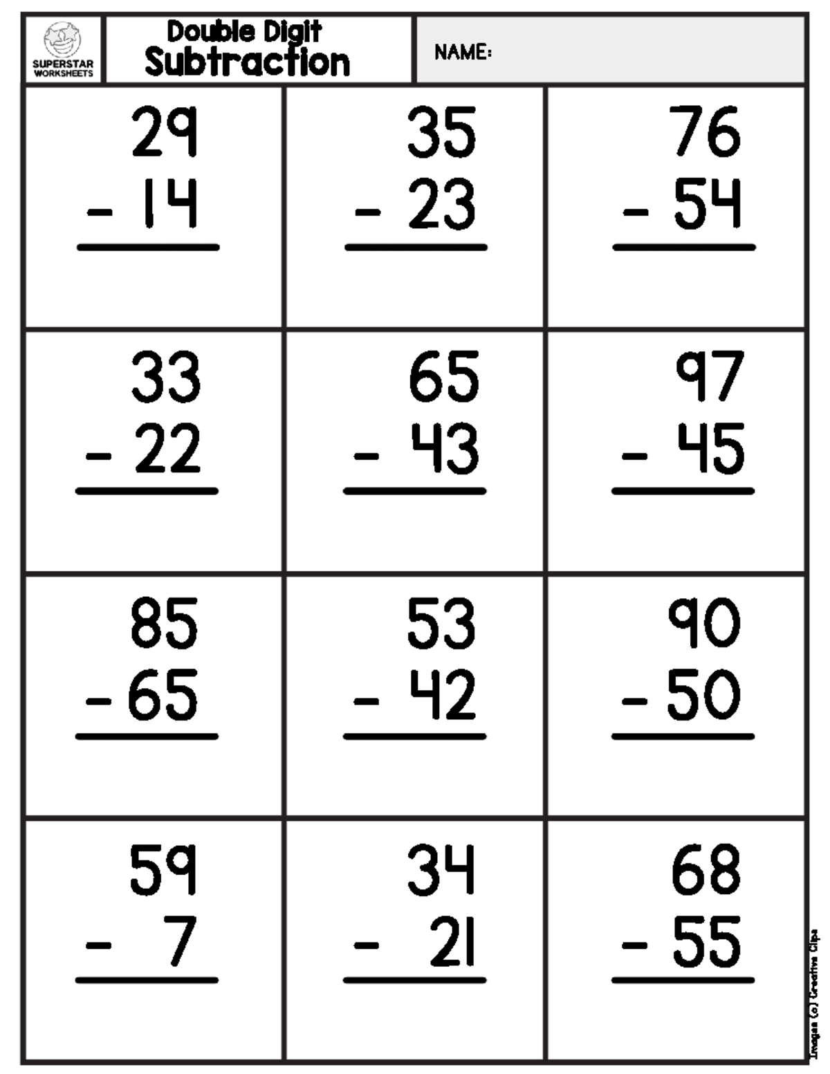 Subtraction Double Digit V 1 - MAT 95 - Studocu