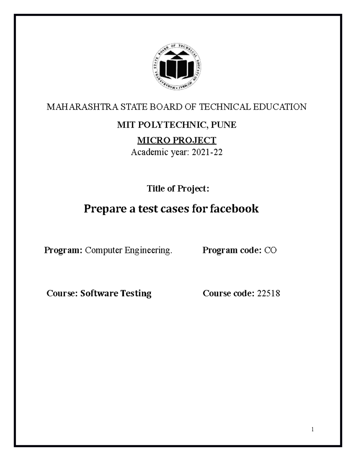 STE Micro project - sdfghjkl - MAHARASHTRA STATE BOARD OF TECHNICAL ...