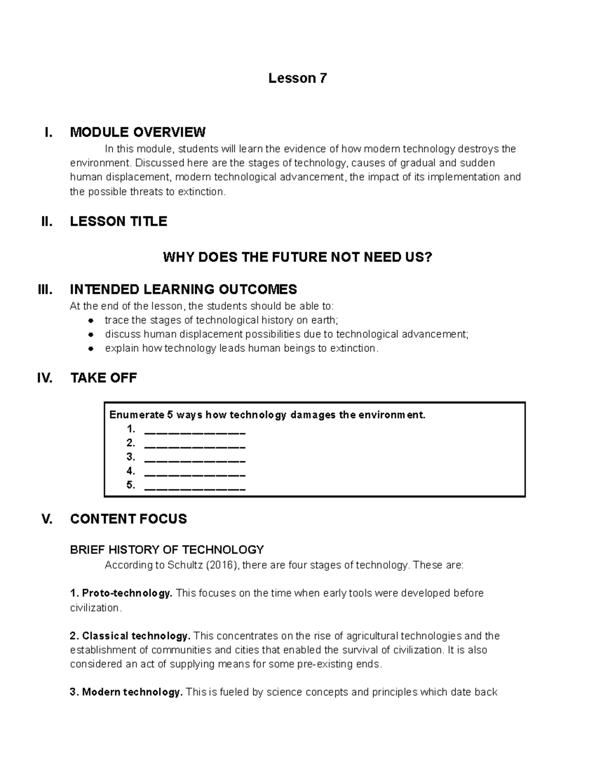 Students' Copy of STS Midterms (Lesson 7) - Lesson 7 I. MODULE OVERVIEW ...