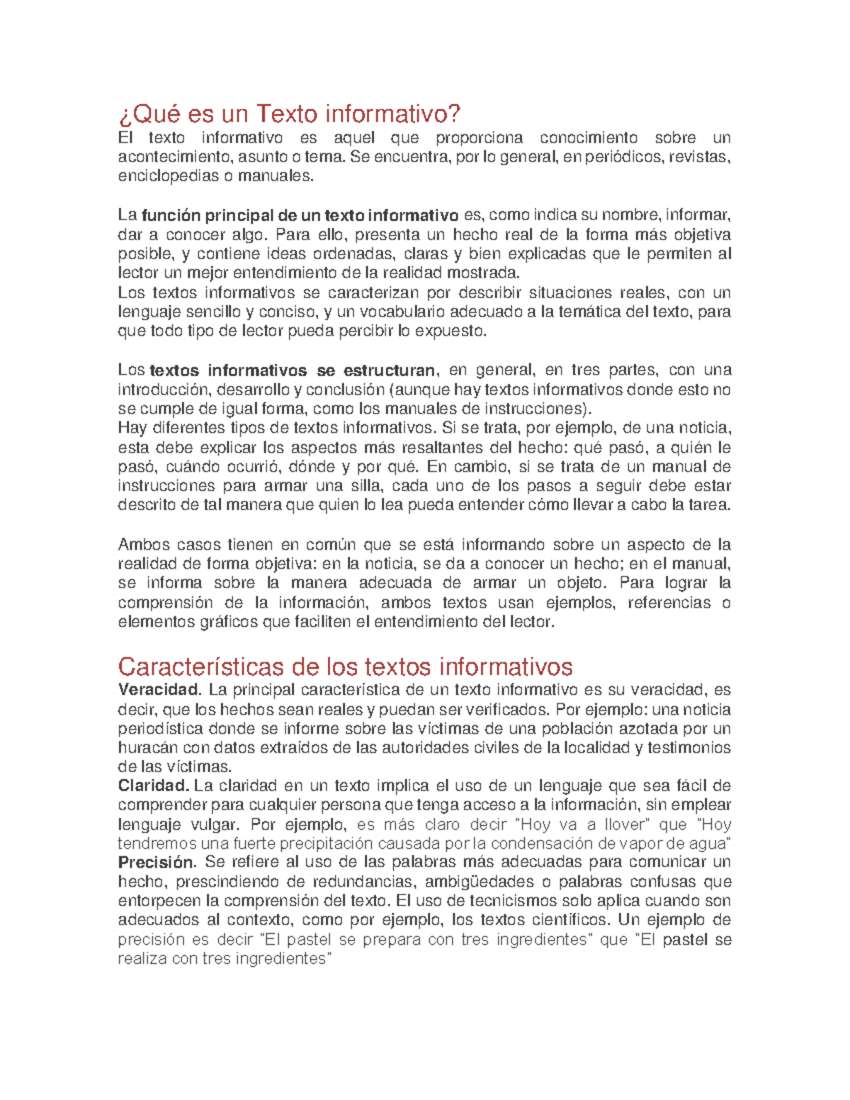 Periodismo - informacion de obras teatrales - ¿Qué es un Texto ...