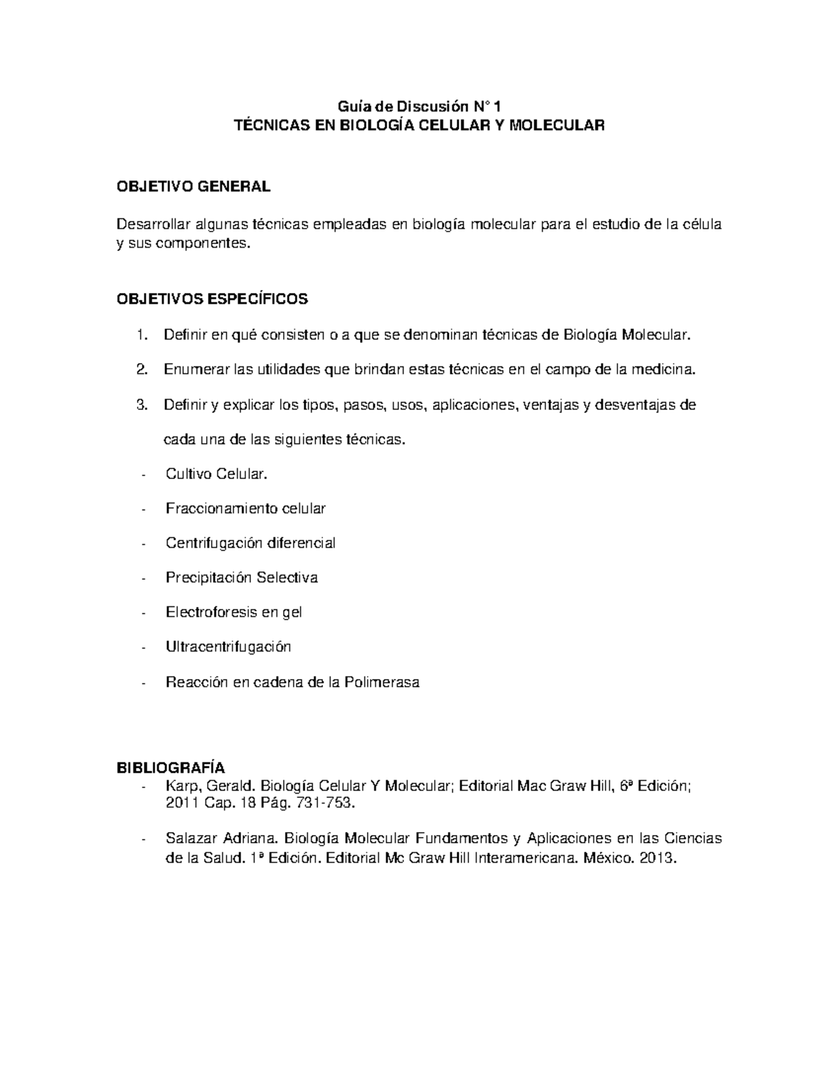 Guia de Discusion 1 - vjgv - Guía de Discusión N ̊ 1 TÉCNICAS EN ...