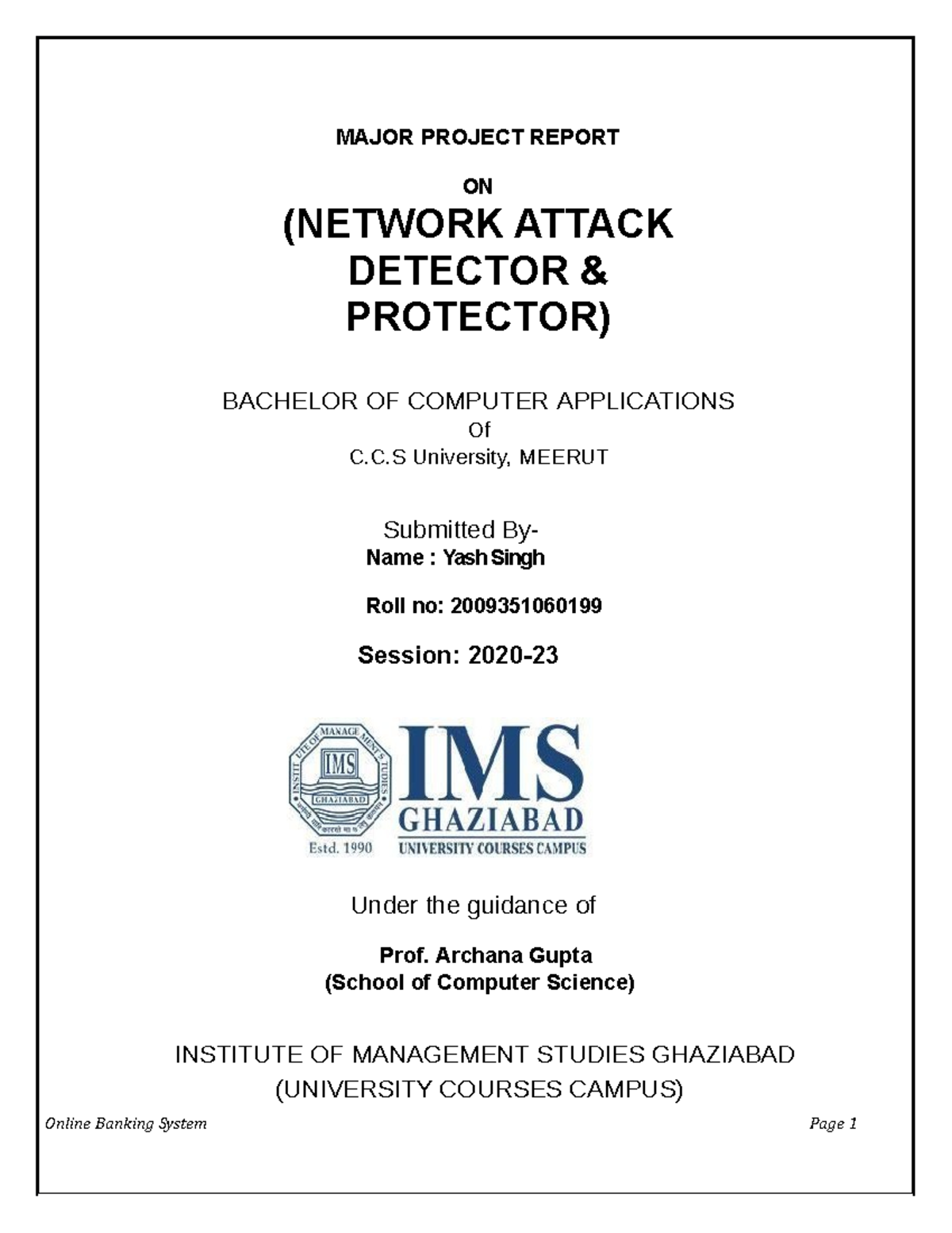 Network Jammer - MAJOR PROJECT REPORT ON (NETWORK ATTACK DETECTOR ...