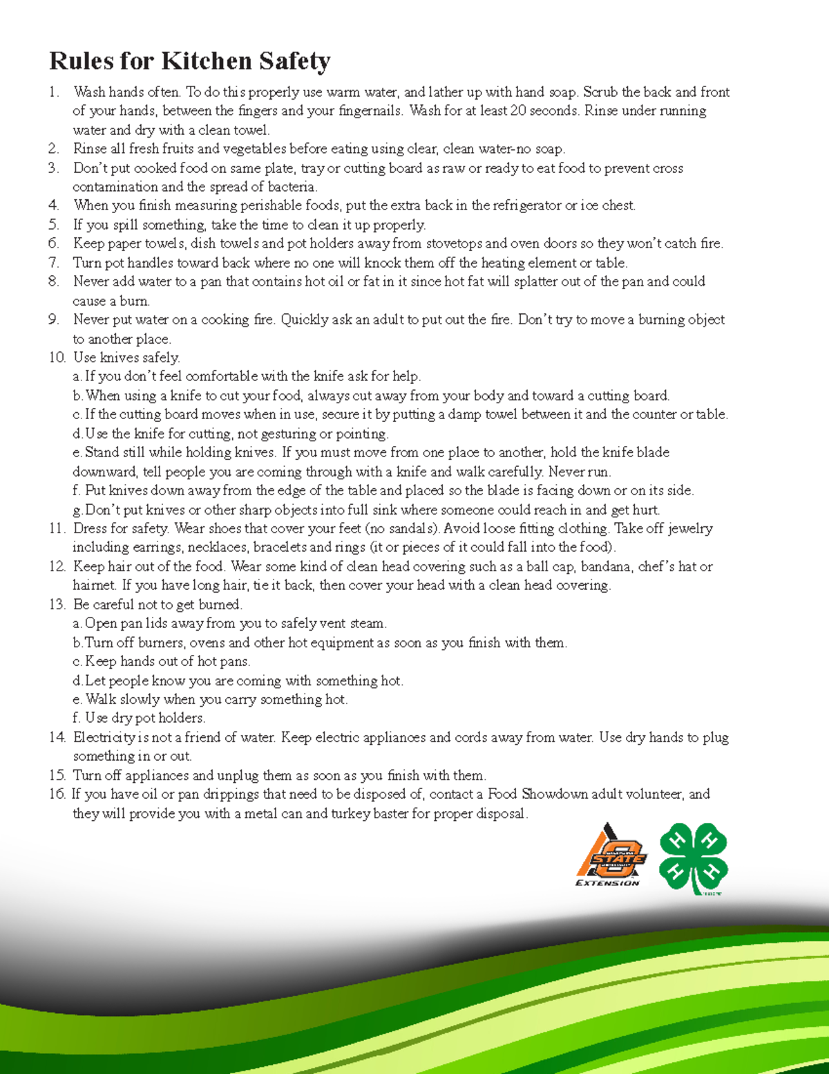 Kitchen-Safety - Important topic for planning - Rules for Kitchen ...