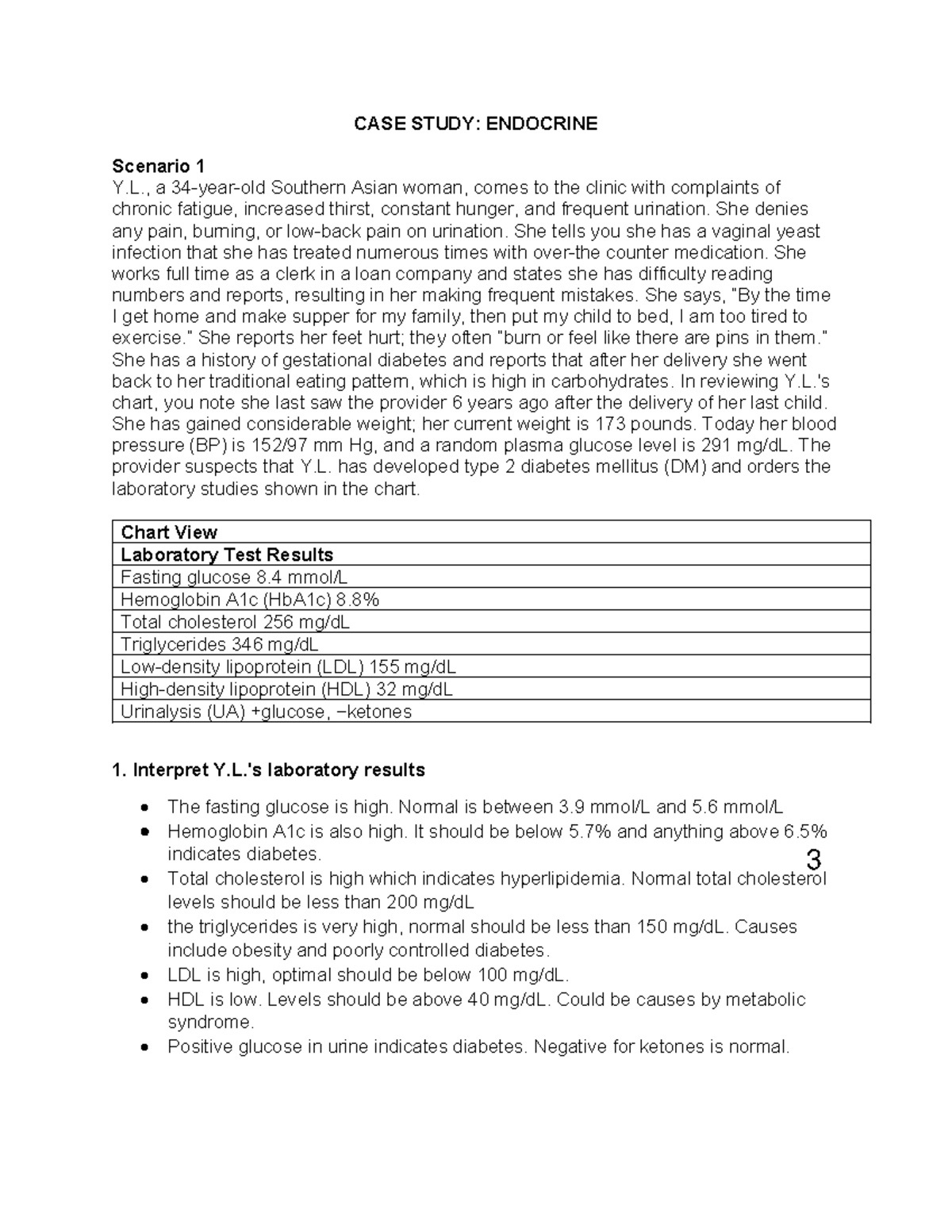Case+study+Endocrine+2020+student - CASE STUDY: ENDOCRINE Scenario 1 Y ...