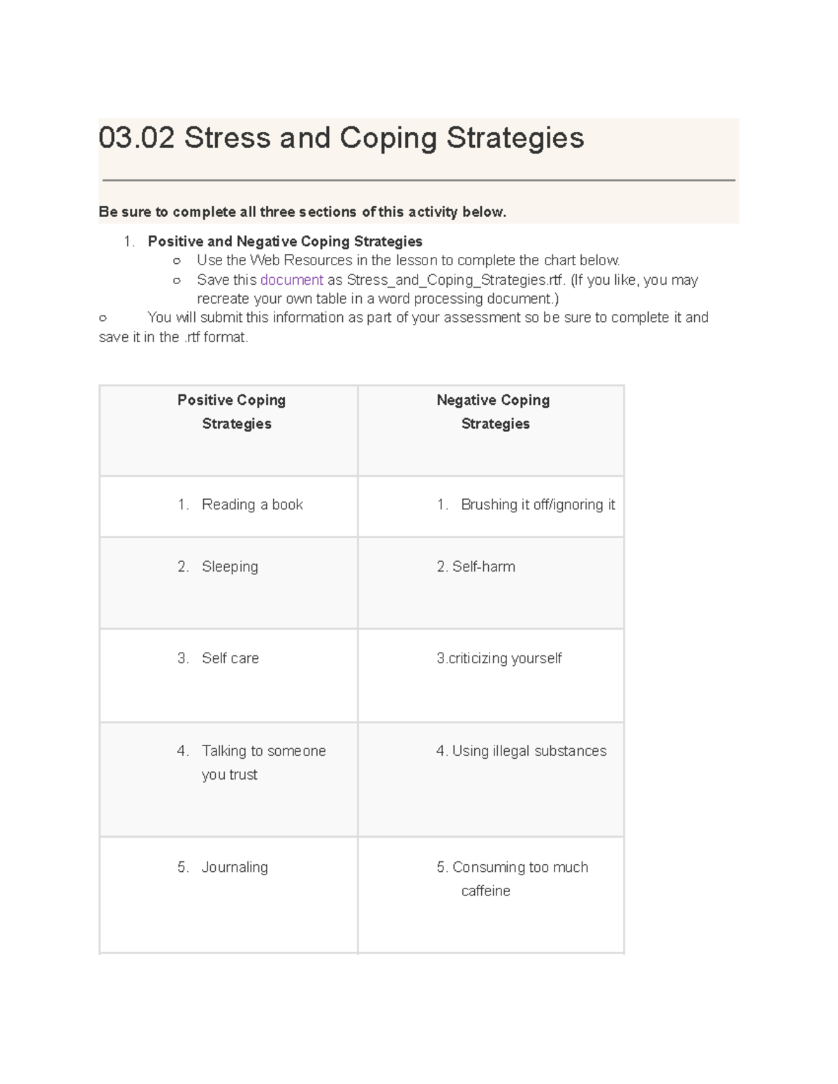 03.02 Stress and Coping Strategies - 03 Stress and Coping Strategies Be ...