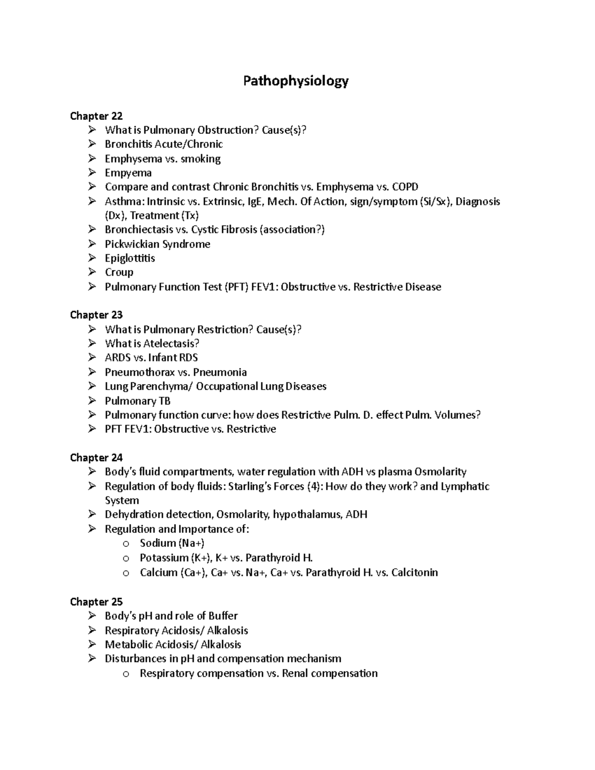 Patho Study Guide (Ch22-25) - Pathophysiology Chapter 22 What is ...