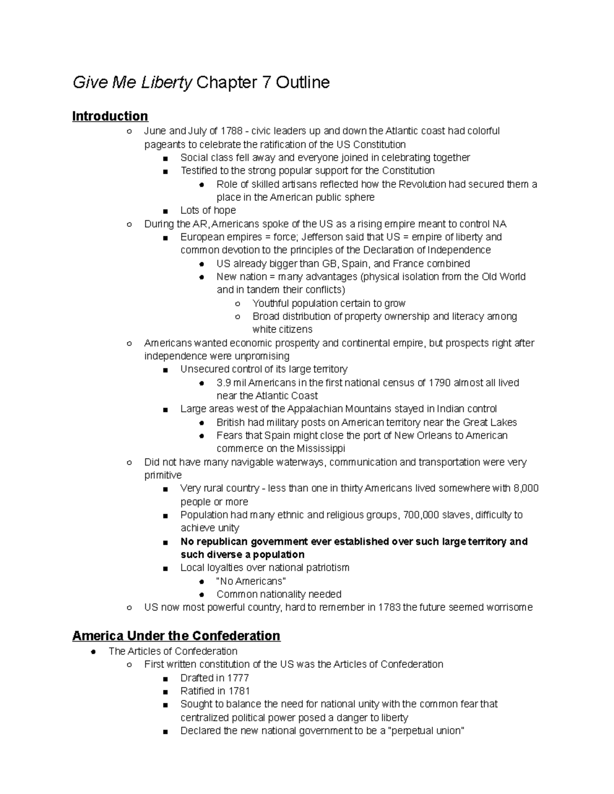 Chapter 7 Outline - Give Me Liberty Chapter 7 Outline Introduction June ...