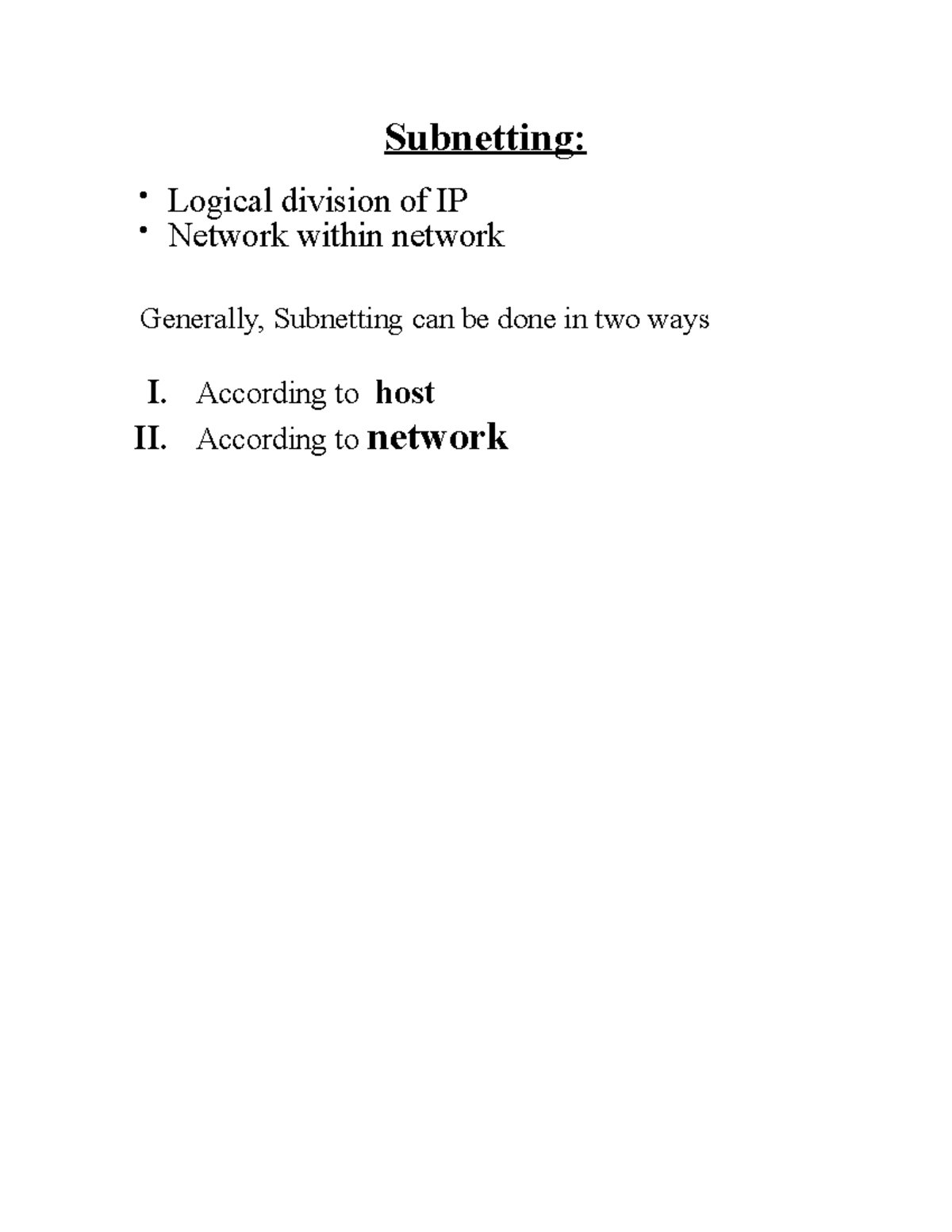 Subnetting A2Z - jjjjjjjjjjjjjjjjj - Subnetting: Logical division of IP Network within network ...