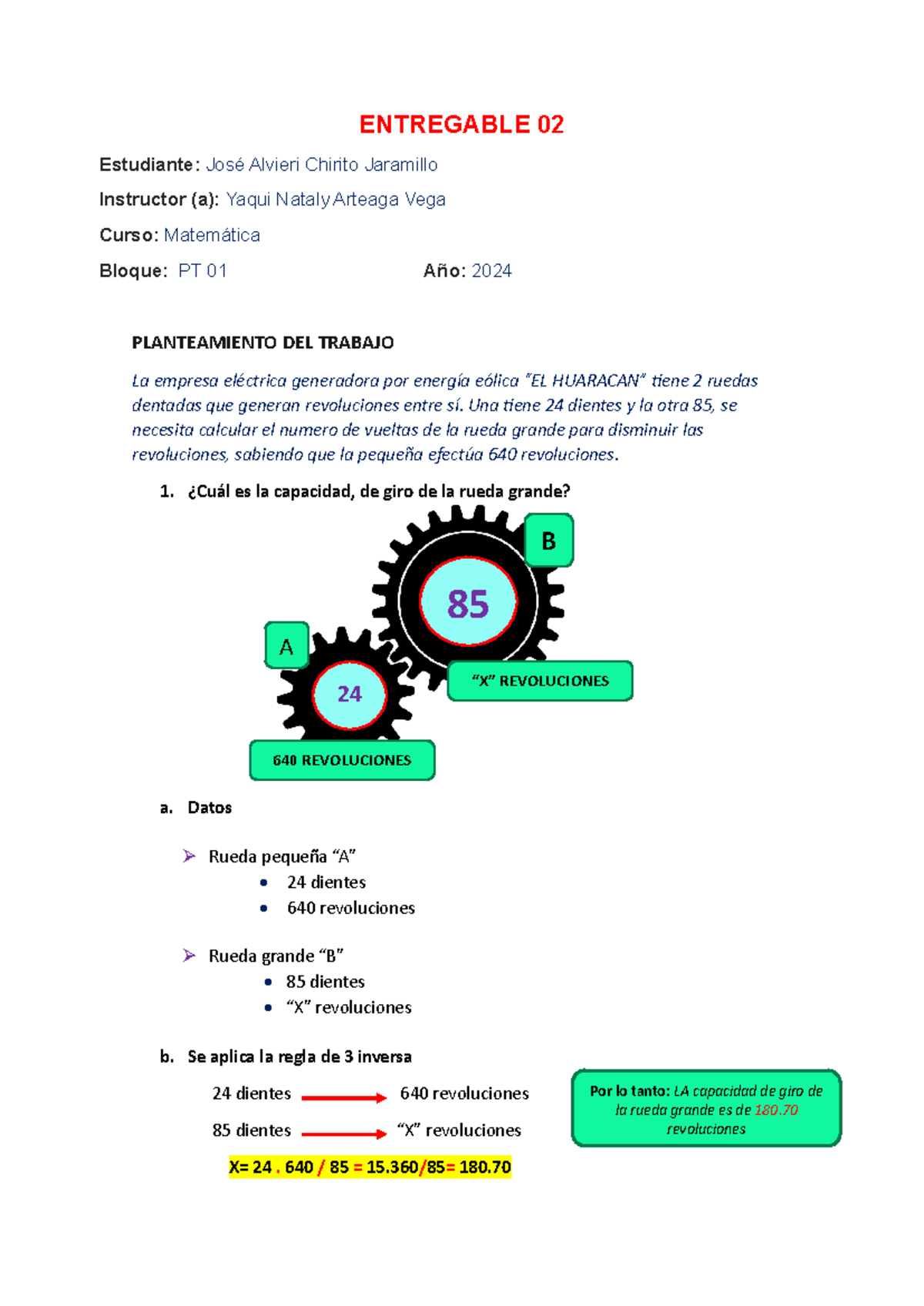Entregable 02-matemacica - ENTREGABLE 02 Estudiante: José Alvieri Chirito Jaramillo Instructor ...
