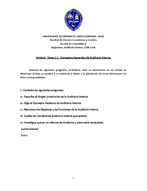 EL Auditor Predecesor Y Auditor Sucesor - Informe General EL AUDITOR ...