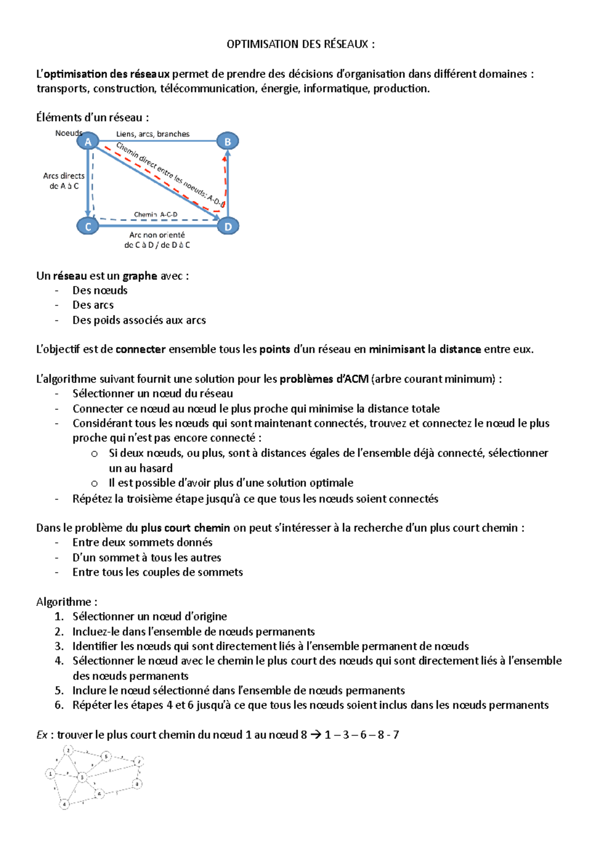 Optimisation DES Réseaux - OPTIMISATION DES RÉSEAUX : L’optimisation ...