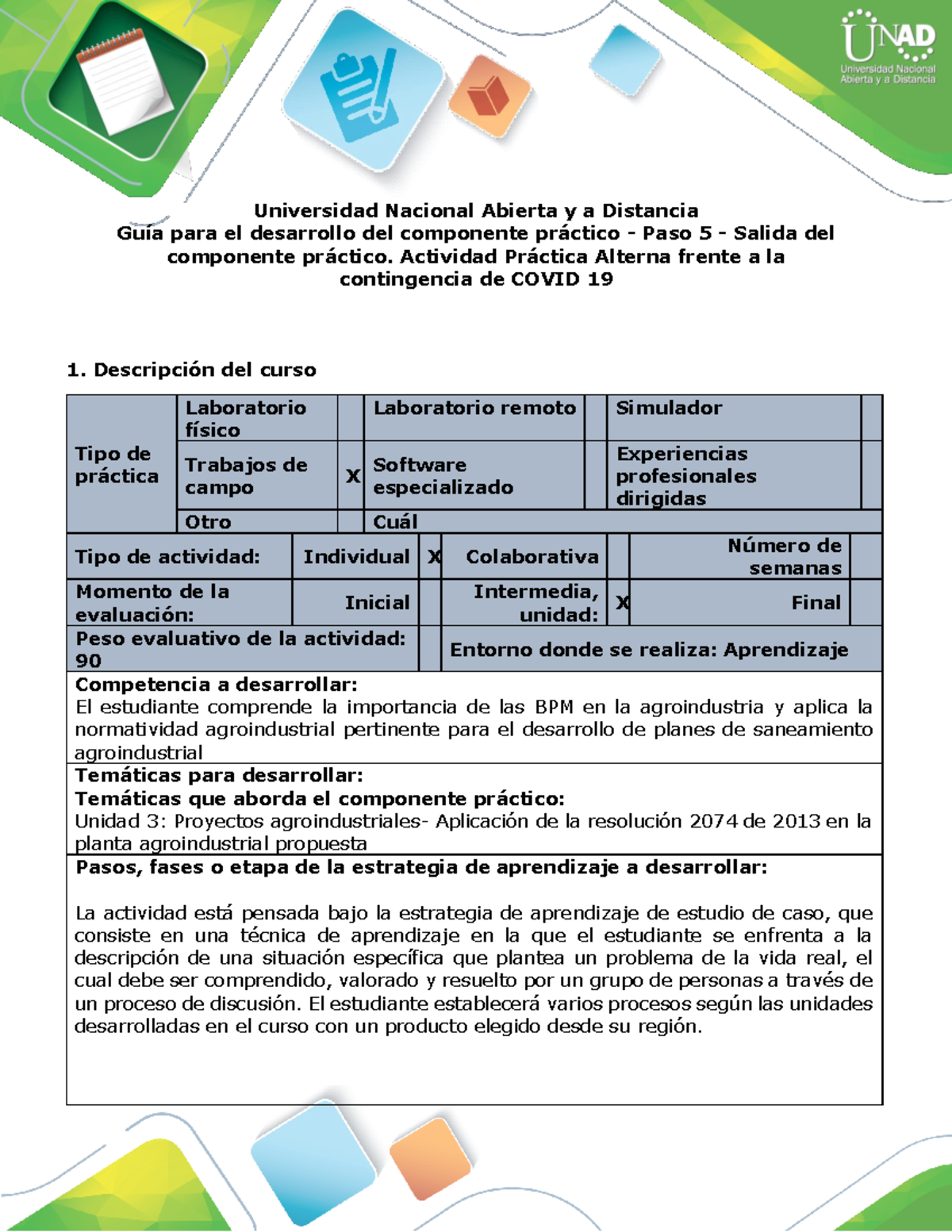 Formato Guia de Componente práctico actividad alterna- Paso 5 ...